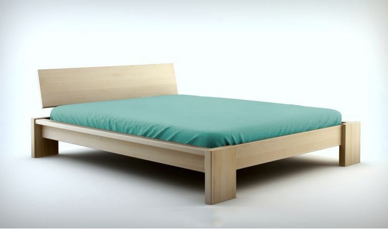 Lit haut en bois massif 2 places Soho hêtre naturel - 140, 160 et 180