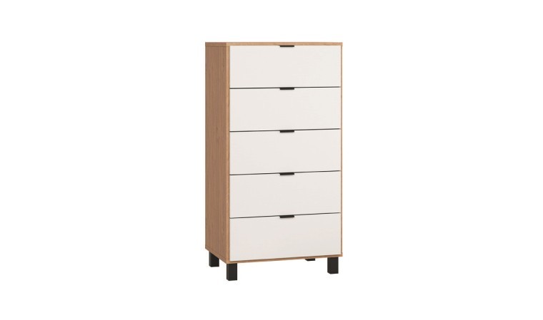 Commode personnalisable en bois 5 tiroirs - Simple Vox