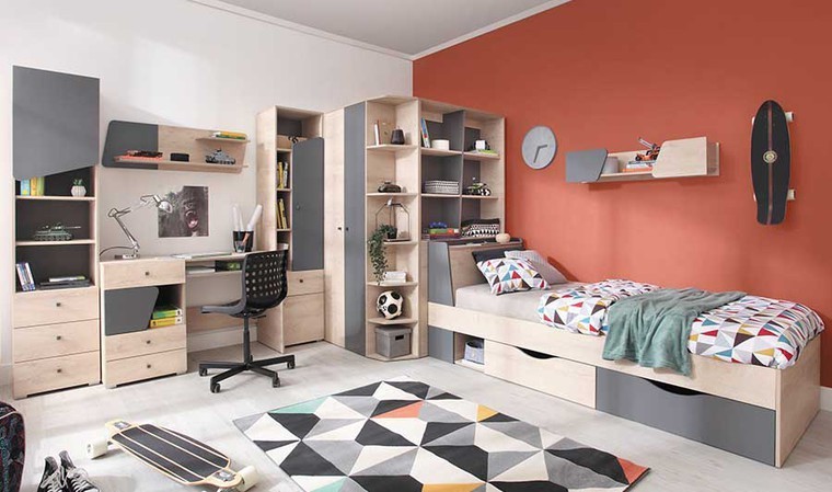 Lit enfant design avec rangements 90 x 200 - Island