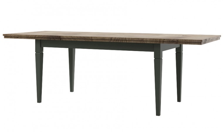 Table à manger vert et chêne extensible Boavista - House and Garden