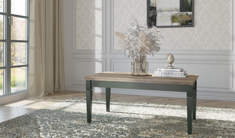 Table basse vert foncé et chêne Boavista - House and Garden