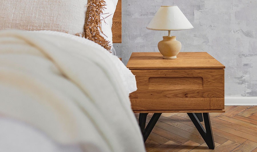 Chevet en chêne massif et métal Ventoux - House and Garden