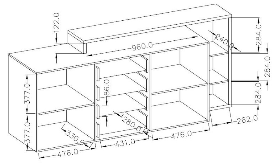 Bahut contemporain noir mat Bogota - House and Garden