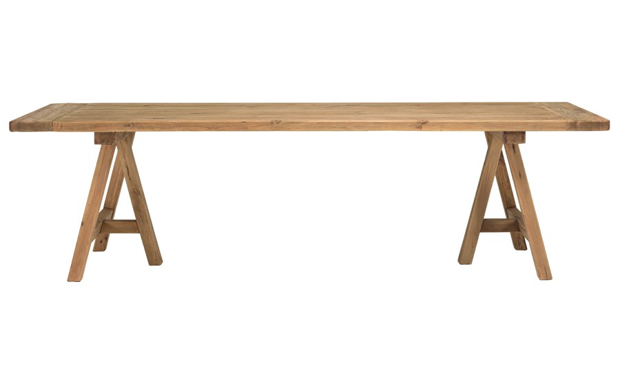 Grande table à manger rustique en pin recyclé Jack - House and Garden
