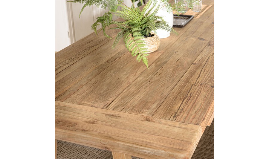 Grande table à manger rustique en pin recyclé Jack - House and Garden