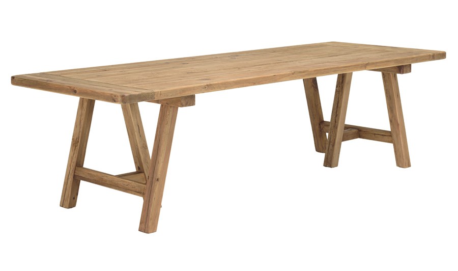 Grande table à manger rustique en pin recyclé Jack - House and Garden