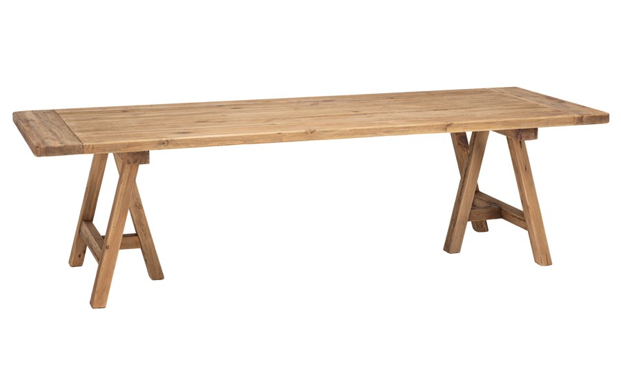 Grande table à manger rustique en pin recyclé Jack - House and Garden