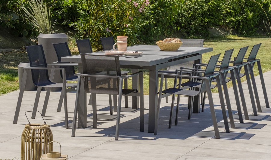 Table de jardin en céramique pierre naturelle - Venise