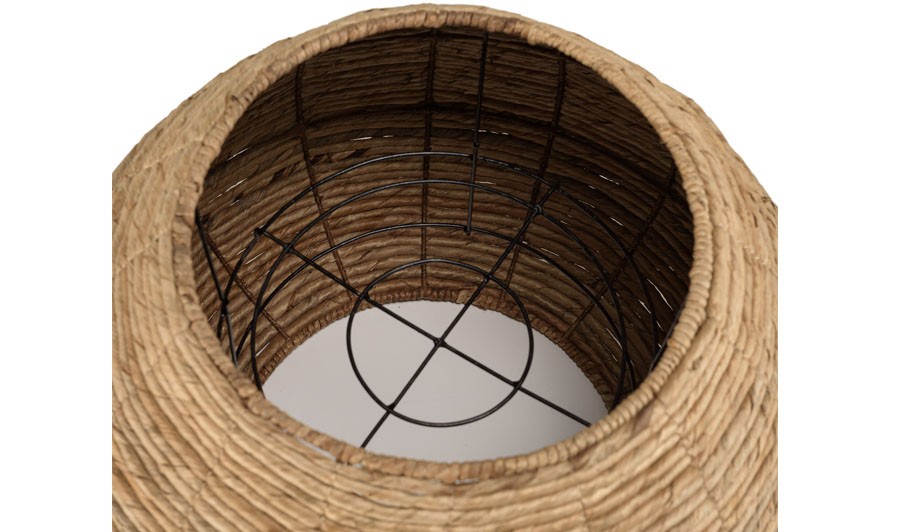 Cache pot rond bas en abaca naturel 41 cm - Thekku