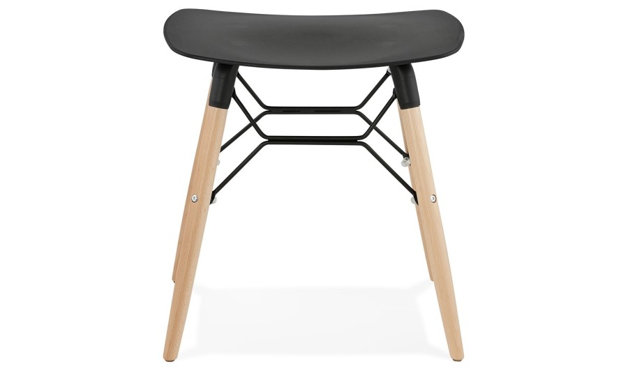 Tabouret bas design ALADIN noir style scandinave