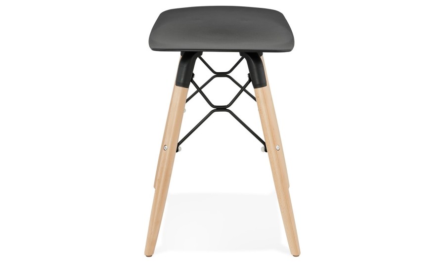 Tabouret bas design ALADIN noir style scandinave
