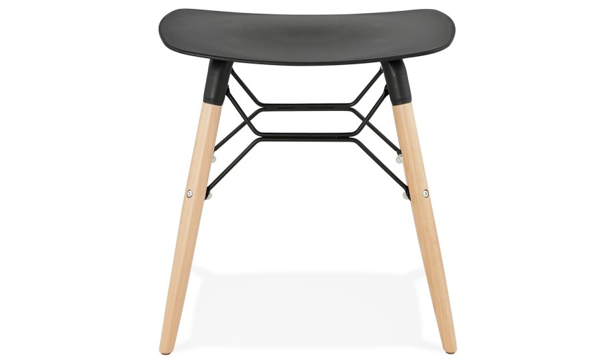 Tabouret bas design ALADIN noir style scandinave