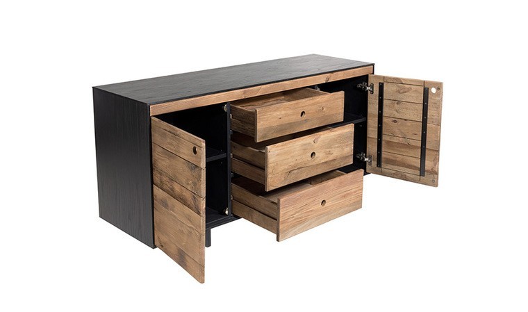 Buffet en pin recyclé design - Oscar